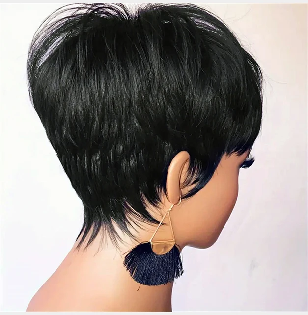 Corte Pixie Cabello Negro