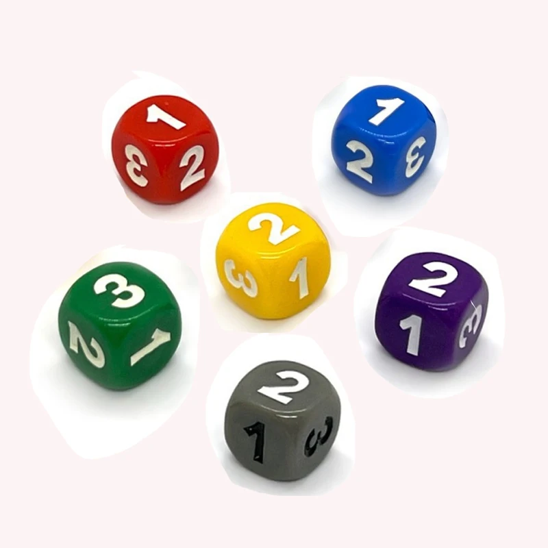 10Pieces-Number-1-2-3-123-D6-14mm-Acrylic-Dice-6-sides-Dices-For-Board ...