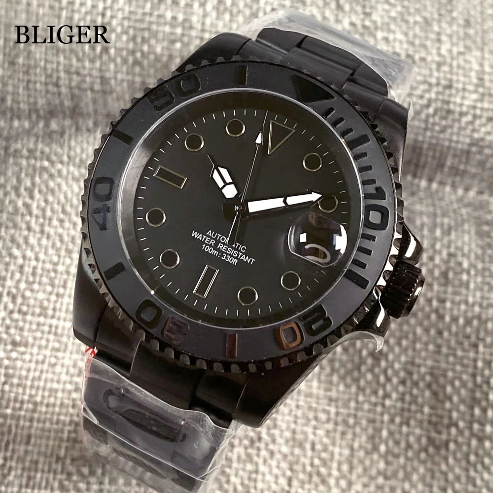 BLIGER 100M Waterproof NH35A PT5000 Movement Automatic PVD Watch For ...