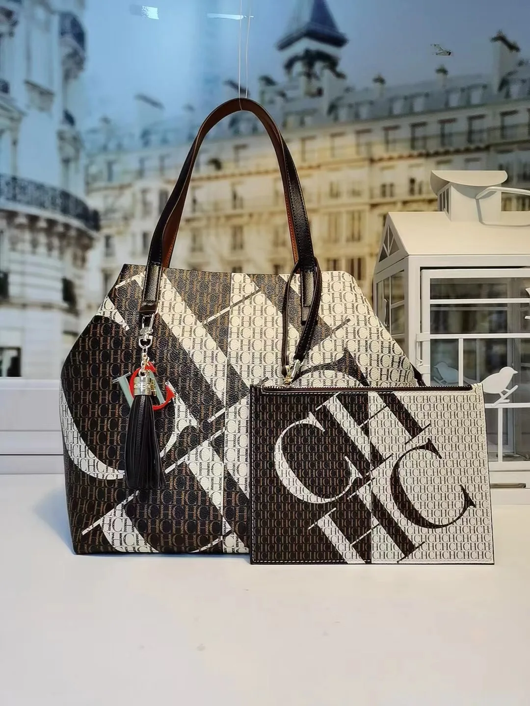 쇼퍼백 실미 할빌 CHHC 대용량 여성용, 럭셔리 브랜드 핸드백, 2022 년 신제품 패션 - 티몬