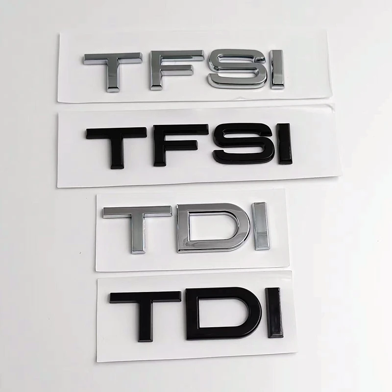 3d ABS Black TFSI Logo TDI Letters Car Trunk Emblem Badge For Audi A3 ...