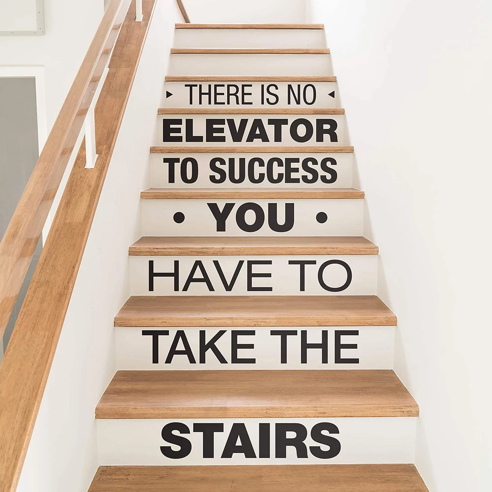 There-Is-No-Elevator-Stair-Sticker-Decal-Living-Room-Bedroom-Success ...