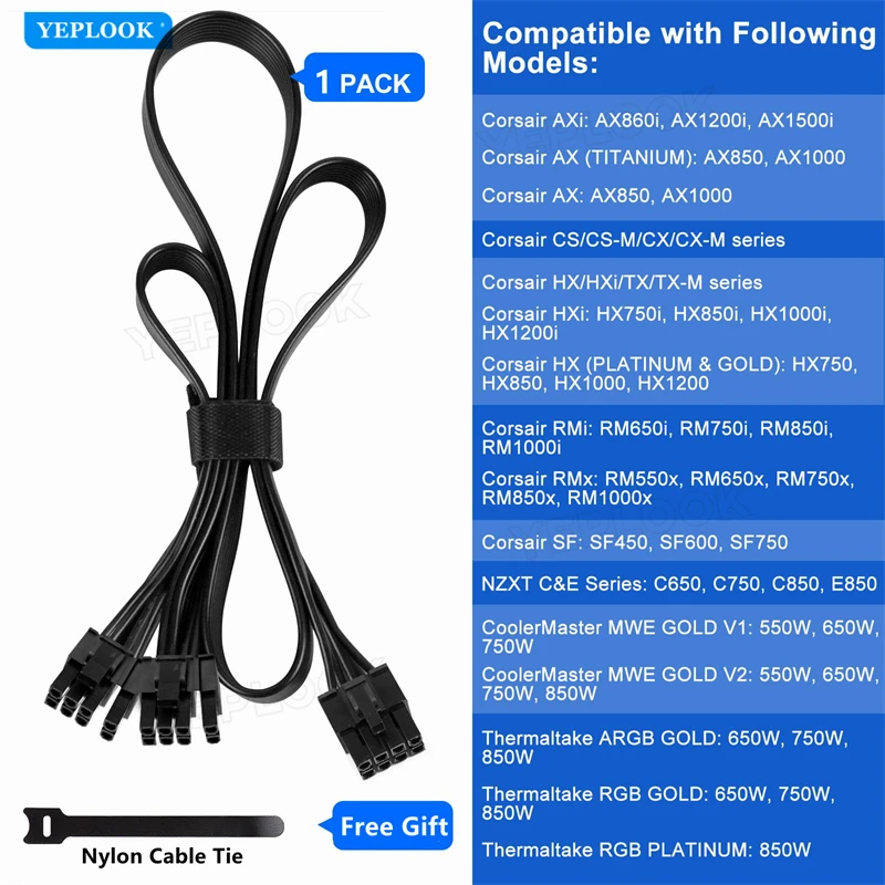 Original-Dual-PCIe-8Pin-6-2Pin-VGA-GPU-Power-Cable-18AWG-for-Corsair ...