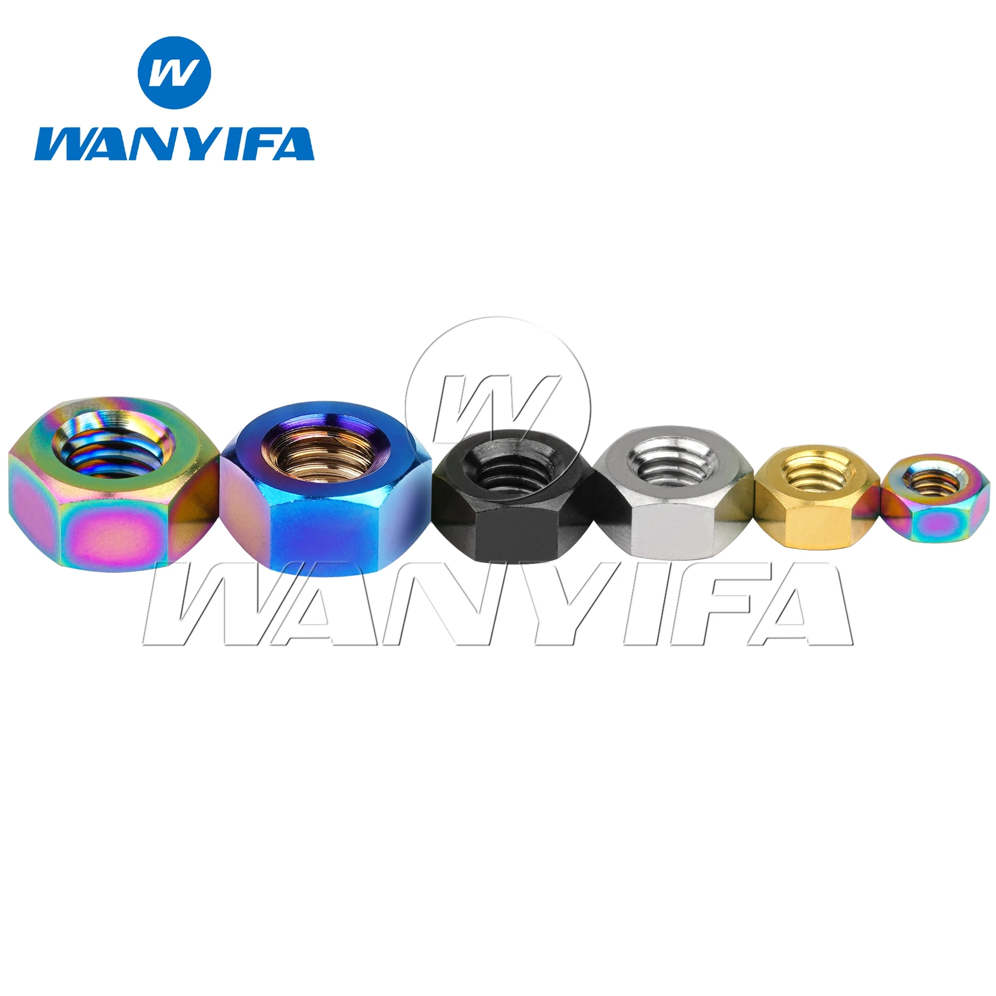 Wanyifa Titanium Ti M4 M5 M6 M8 M10 Hex Nut for Bike Motorcycle Car ...