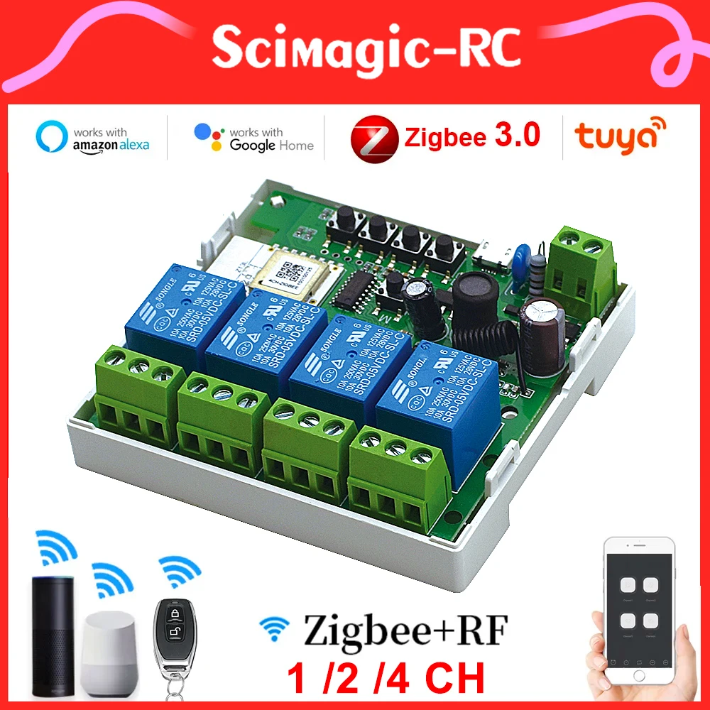 1-2-4CH-Tuya-Zigbee-Smart-Light-Switch-Module-85-250V-Relay-Smart-Home ...
