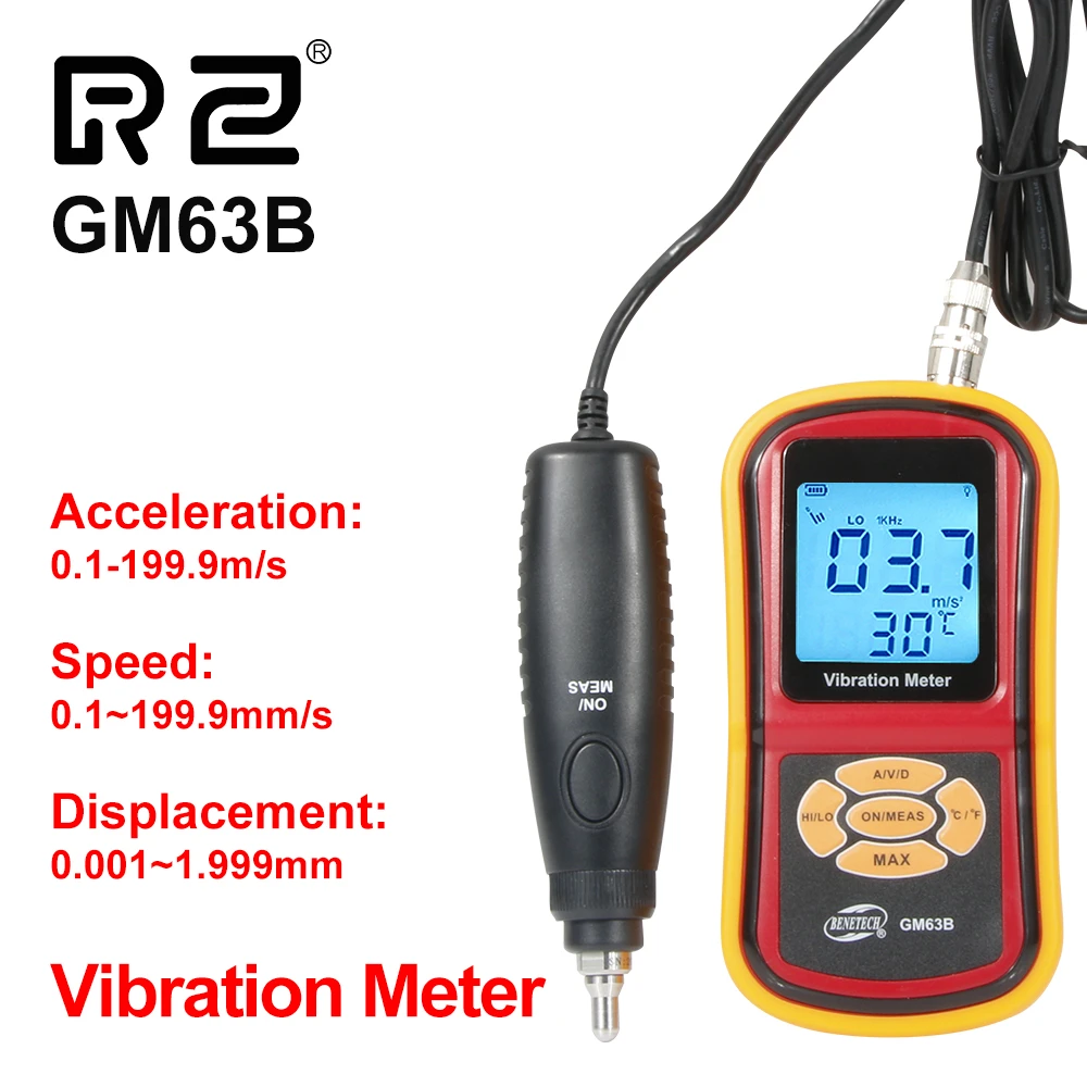 GM63B 진동 측정기, 측정 값 및 상태 시각적으로 표시|vibration meter|vibration measurement - AliExpress