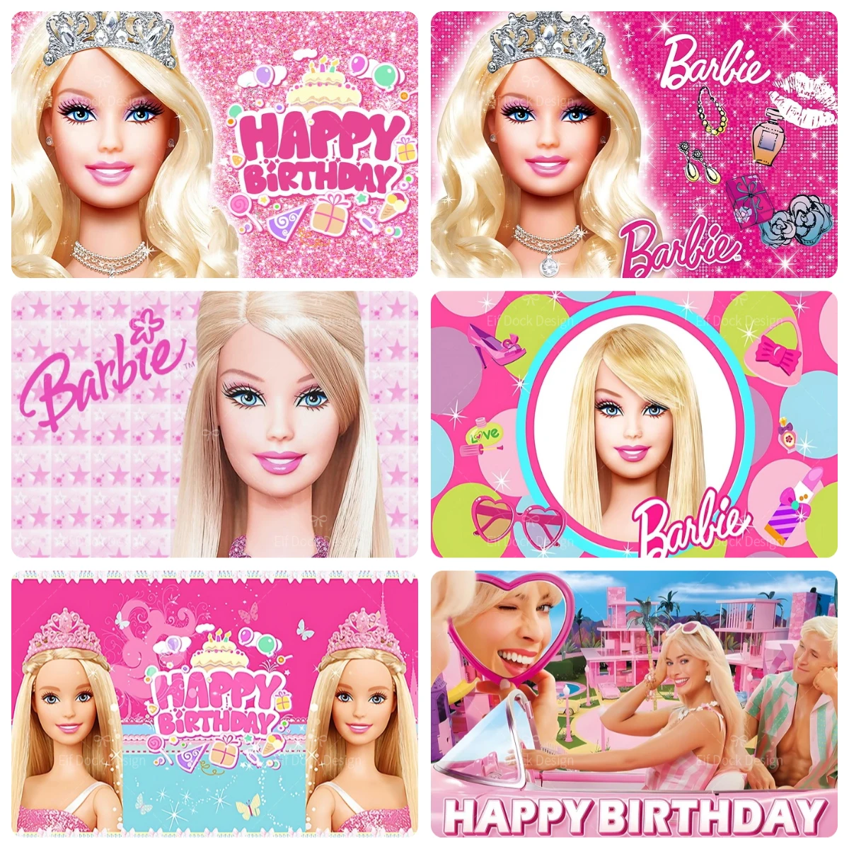 Barbie-Feest-Achtergrond-Roze-Fotografie-Achtergrond-Glamour-Meisje ...