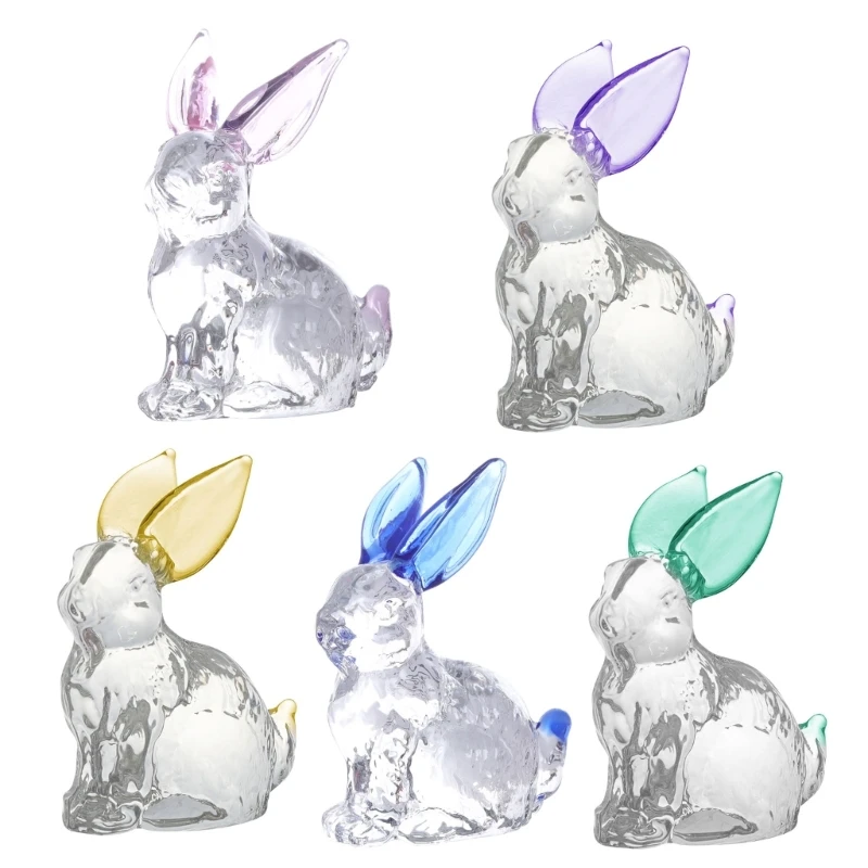 Crystal-Glass-Rabbit-Statue-Outdoor-Garden-Decoration-for-Home-Office ...