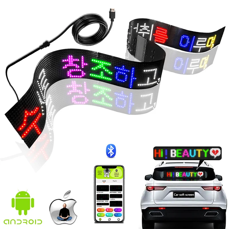 LED-Module-Strip-Light-RGB-Flexible-Display-Color-Screen-App-Bluetooth ...
