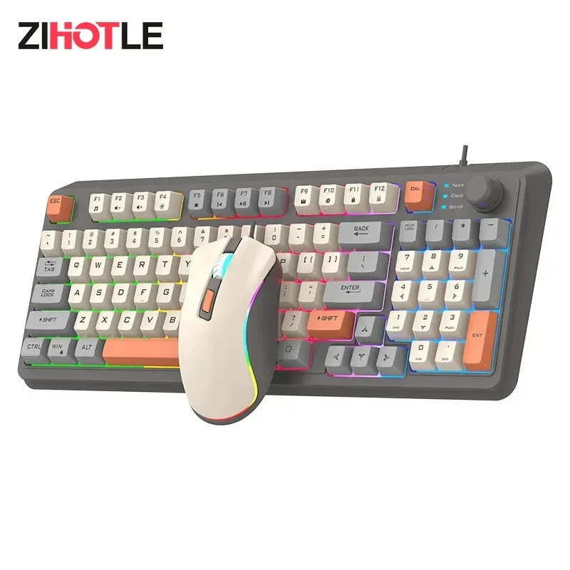 ZIHOTEL-Wired-Keyboard-and-Mouse-Set-Mechanical-Touch-Game-Keyboard-and ...