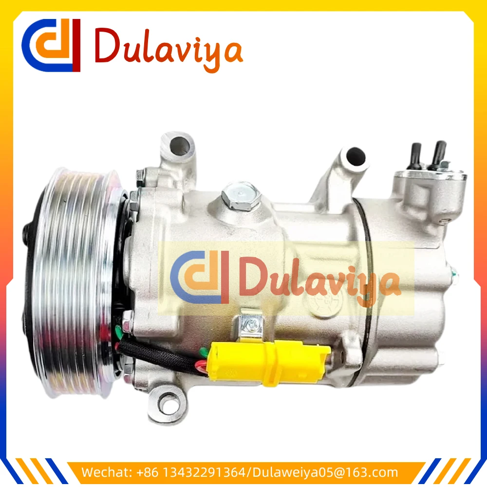 AC Compressor SD6V12 For Peugeot 206 207 Citroen C2 C3 Fiat 9671456680 ...