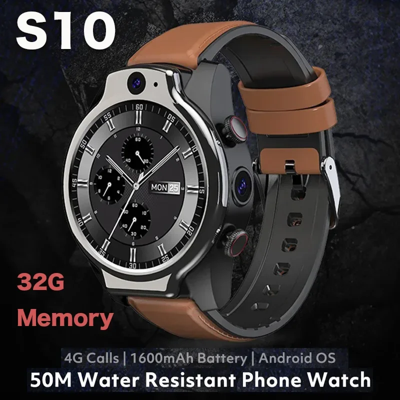 S10-Smart-Watch-5ATM-Waterproof-4G-LTE-SIM-13MP-Camera-App-Video-Chat ...