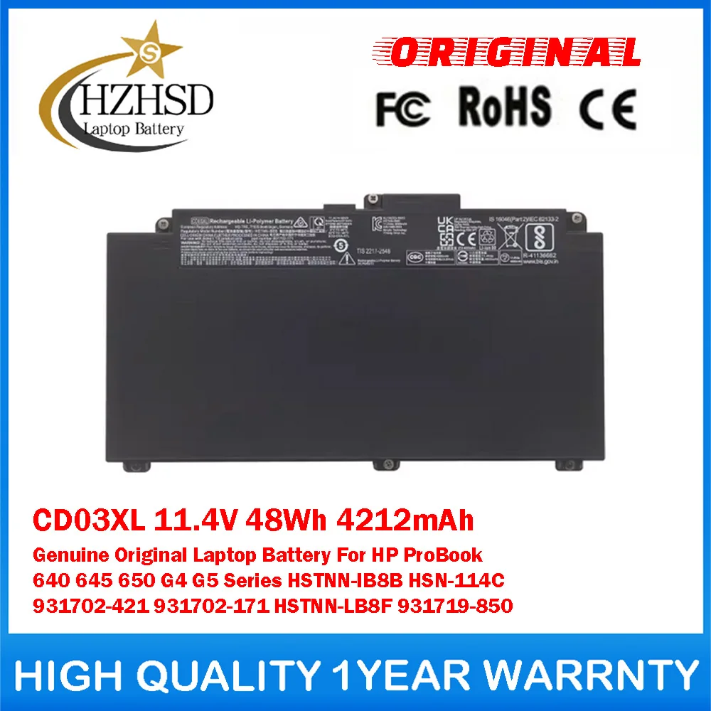 CD03XL 11.4V 48Wh 4212mAh Genuine Original Laptop Battery For HP ...