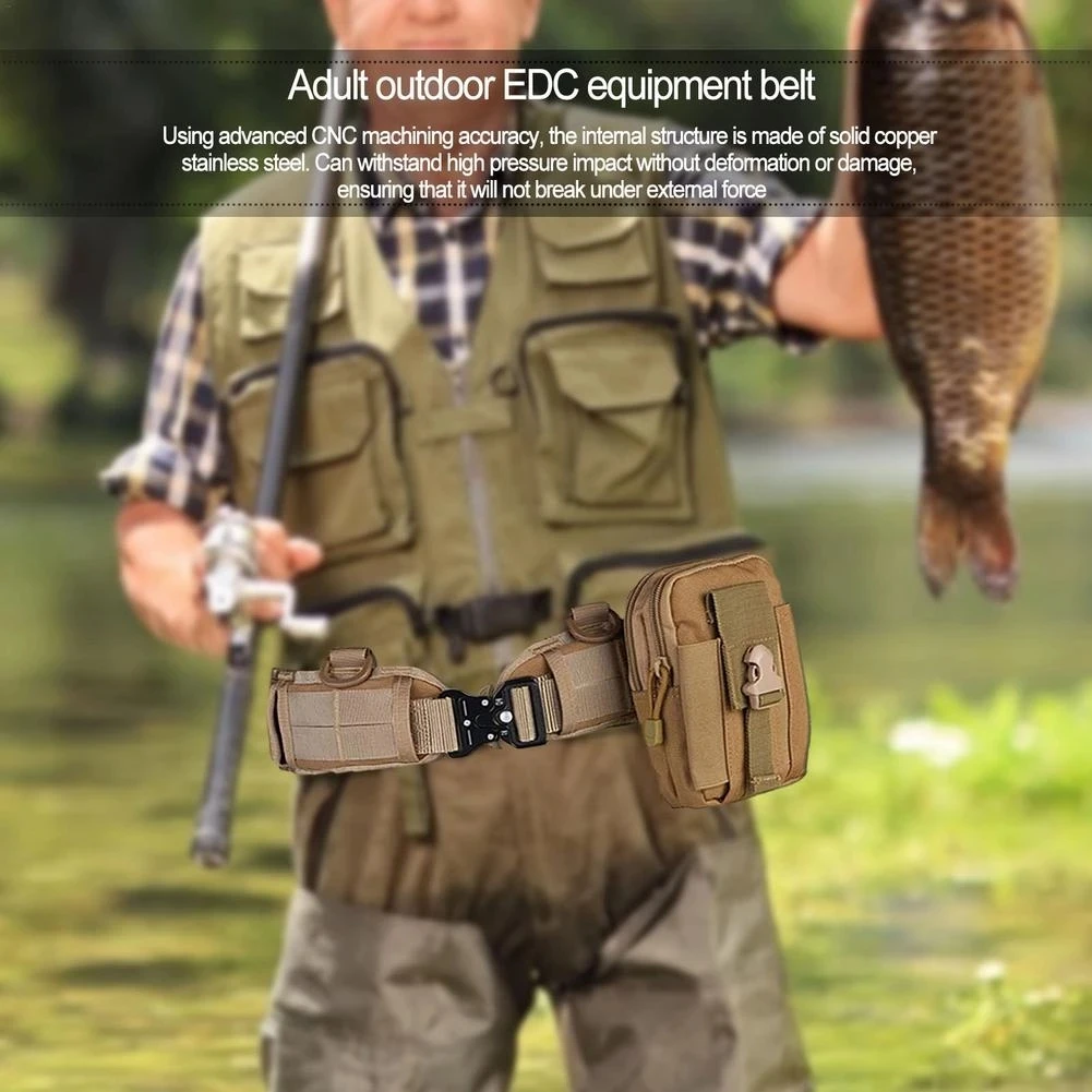 Outdoor-Military-Tactical-Waist-Belt-Set-Adjustable-Belt-Men-Molle ...