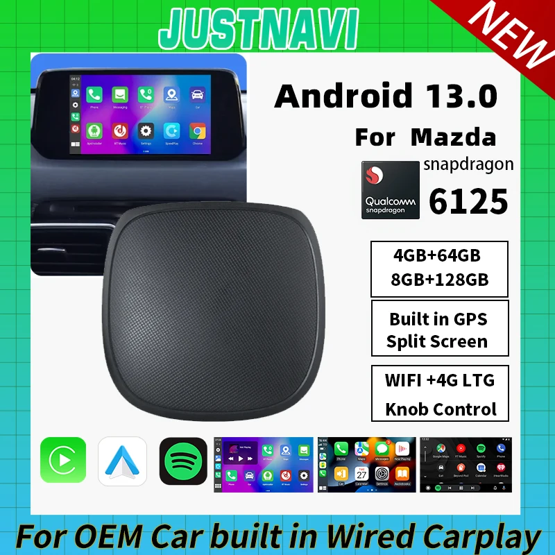 JUSTNAVI-Smart-AI-Box-Android-Auto-Wireless-CarPlay-For-Mazda-CX-5-CX-3 ...