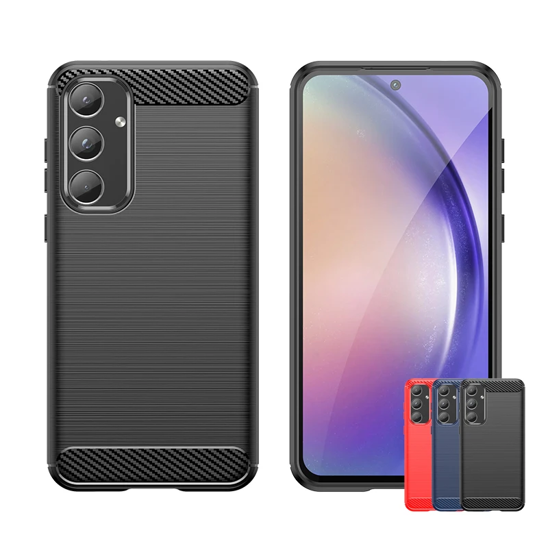 For-Samsung-A55-Case-Cover-Samsung-A55-Capas-Shockproof-TPU-Soft-Carbon ...