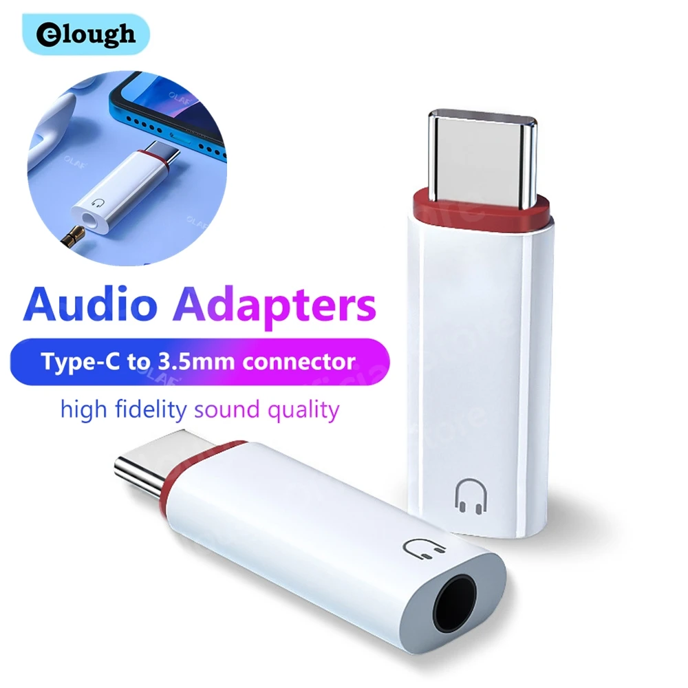 Elough Type C To 3.5mm Jack Earphone Adapter USB C Audio Converter For ...