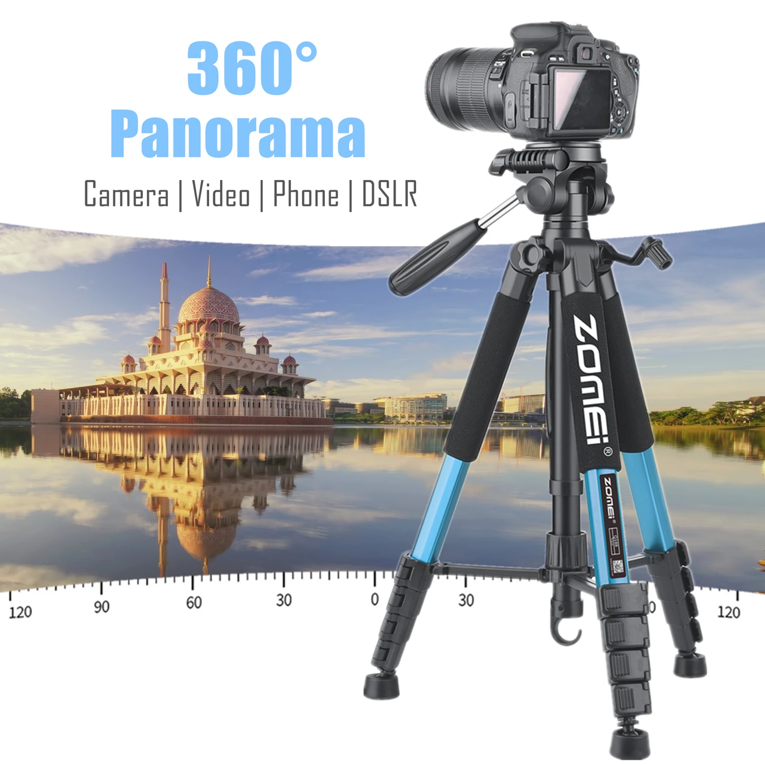 187cm-Tall-Zomei-Video-Tripod-for-Mobile-Horizontal-Shooting-Floor ...