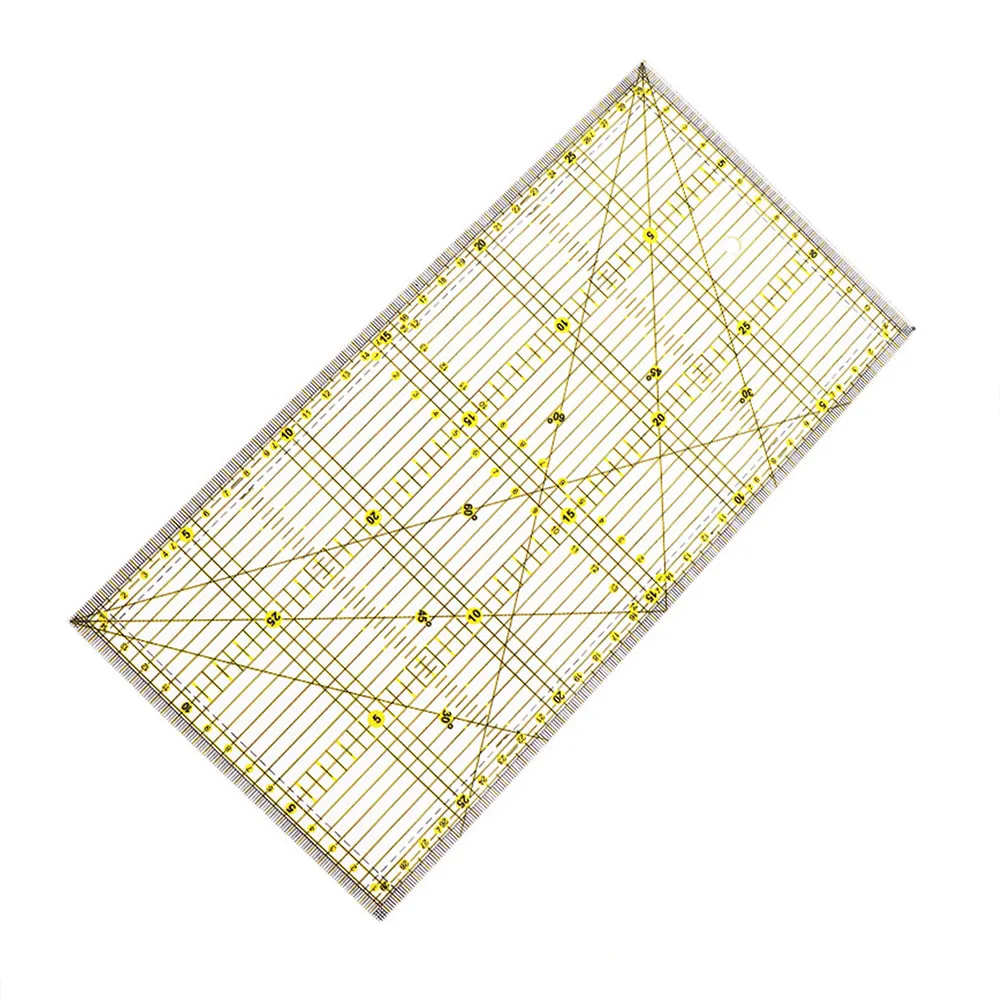 DIY-Patchwork-Ferramentas-Manuais-Parte-De-Costura-Fixo-Gauge-Tecido-Corte-R-gua-15x30CM ...