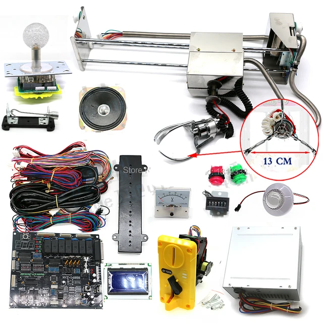 53CM Gantry Crane Vening Machine DIY Kit Stainless Steel Claw LCD Game ...