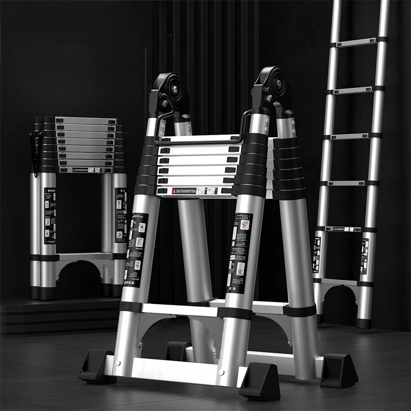 Stainless-Steel-Telescopic-Ladder-Multi-Home-Use-Herringbone-Ladder ...