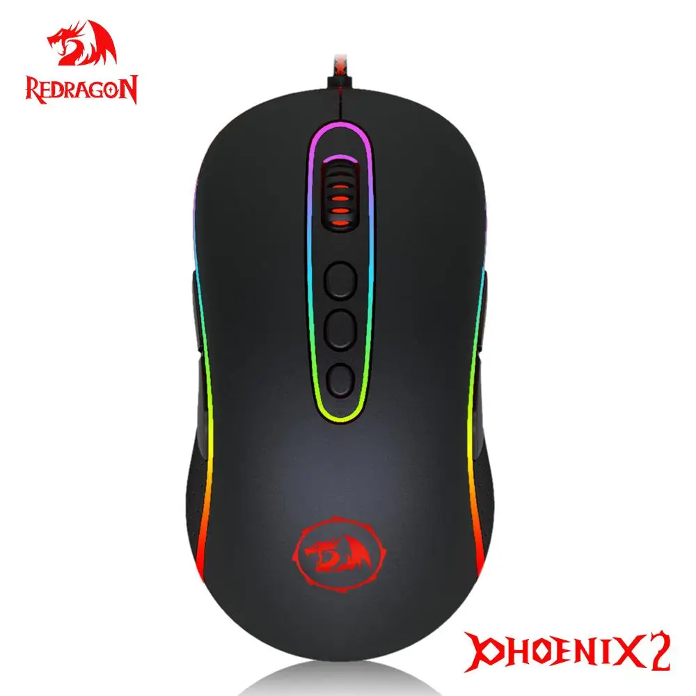 REDRAGON-PHOENIX-2-M702-RGB-USB-Wired-Gaming-Mouse-10000-DPI-11-buttons ...