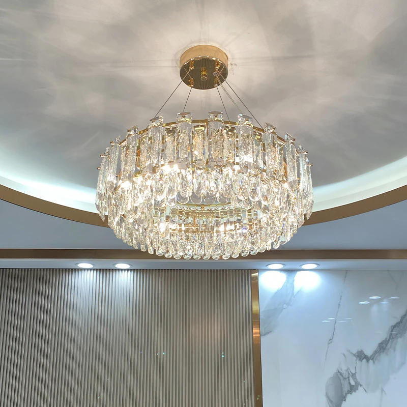 Led Clear Pendant Light Modern Crystal Chandelier Lighting 2023 Luxury Lampe Lustres Living Room ...