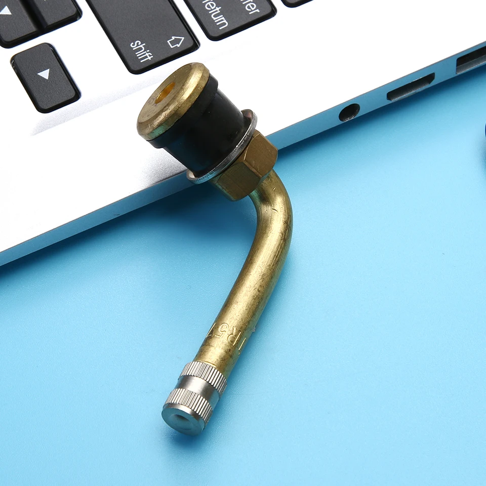 90 Degree Valve Stem S - 5 Pack Brass Snap-in Tubeless Tire Valves For ...