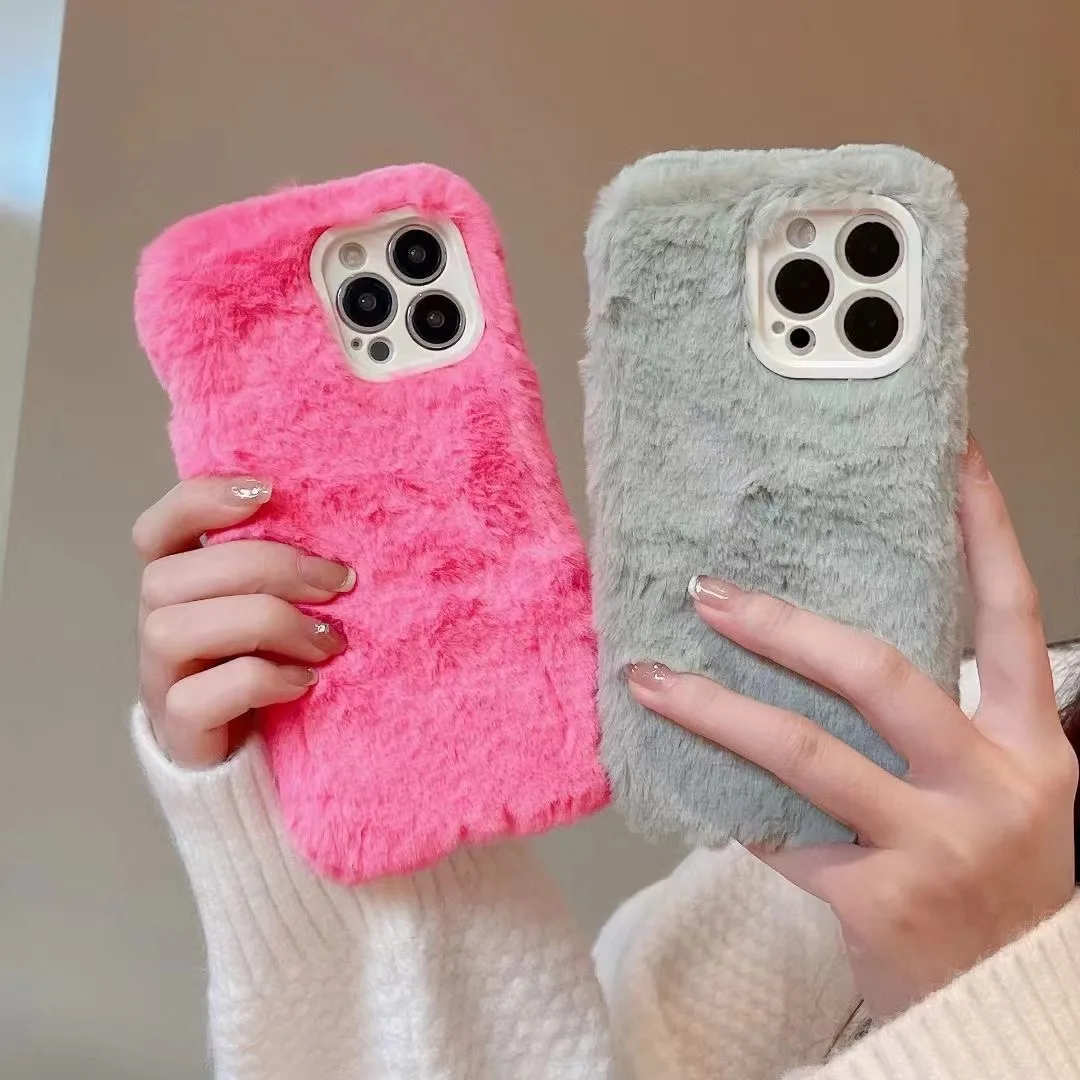 Luxury-Winter-Funny-Cute-Warm-Plush-Fur-Candy-Color-Fluffy-Case-For ...