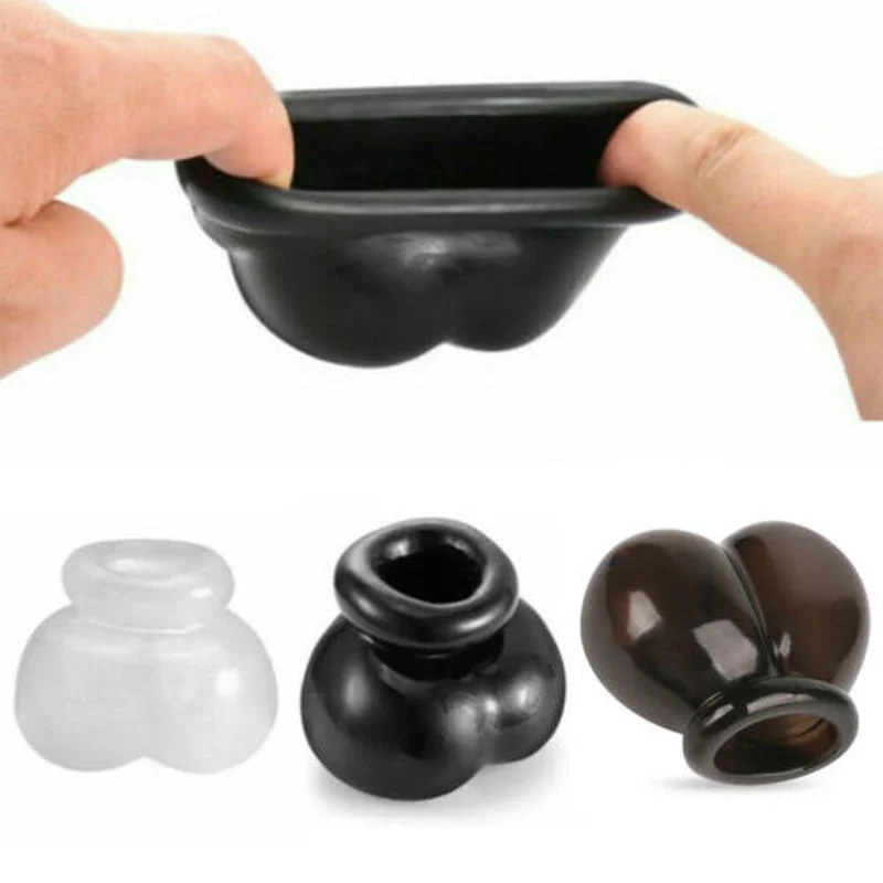 Male Soft Comfortable Silicone Ball Bag Ball Stretcher Snug Scrotum Ballstretcher Ballsack ...