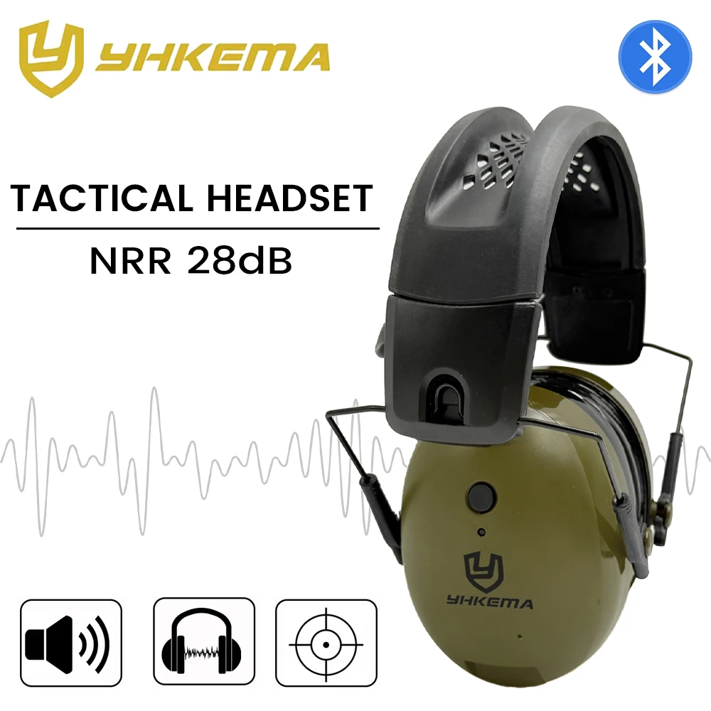 30dB SNR Hearing Protection Headphones with Bluetooth Electronic Noise ...