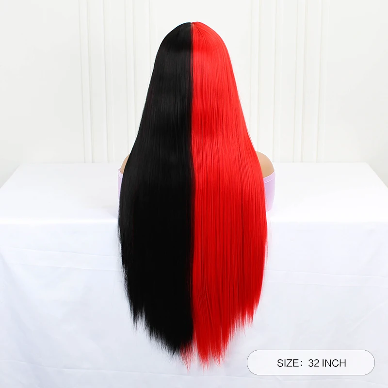 Half Black And Half Red Hair