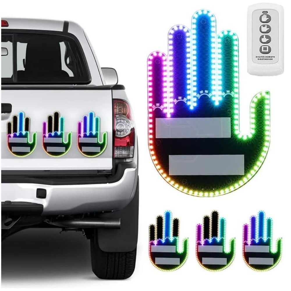 Hand-Gesture-Light-for-Car-LED-Hand-Gesture-Sign-Light-Funny-Warning ...
