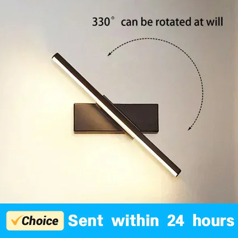 Modern LED Wall Light Hardwares Rotatable Bathroom Mirror Lamp for ...