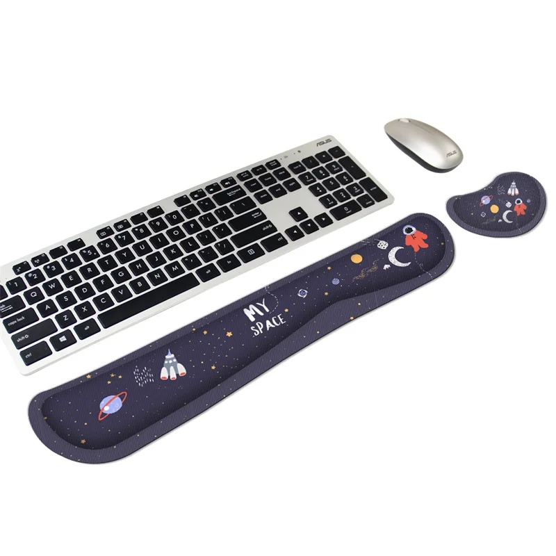 Memory-Foam-Set-Keyboard-Wrist-Rest-Mat-Pad-Ergonomic-Wrist-Support ...