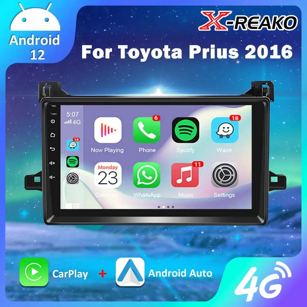 X-REAKO-Auto-Radio-For-Toyota-Prius-2016-Android-12-Carplay-Car ...