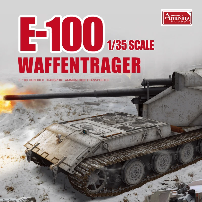 Amusing Hobby Assembled Tank Model Kit 35A026 E-100 Ammunition Carrier ...