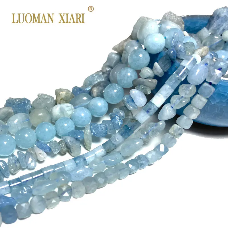 Wholesale Various Natural Blue Stone Beads | Bracelet Natural Stone ...