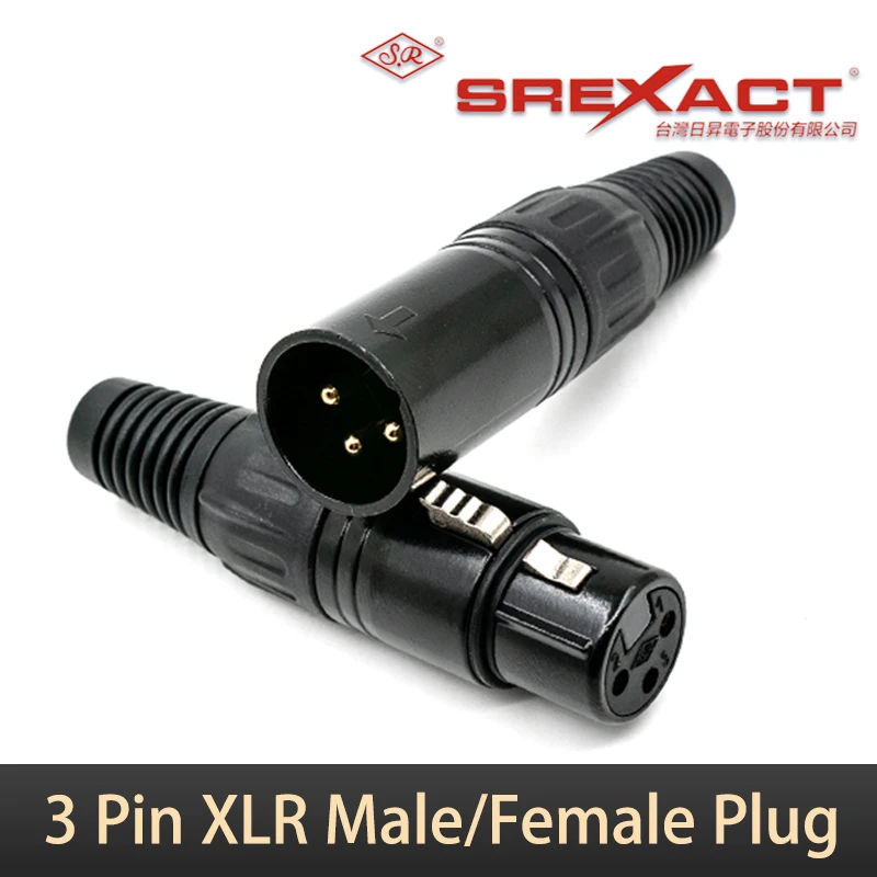 SREXACT-3pin-XLR-male-plug-3-core-microphone-cable-plug-Cannon-plug ...