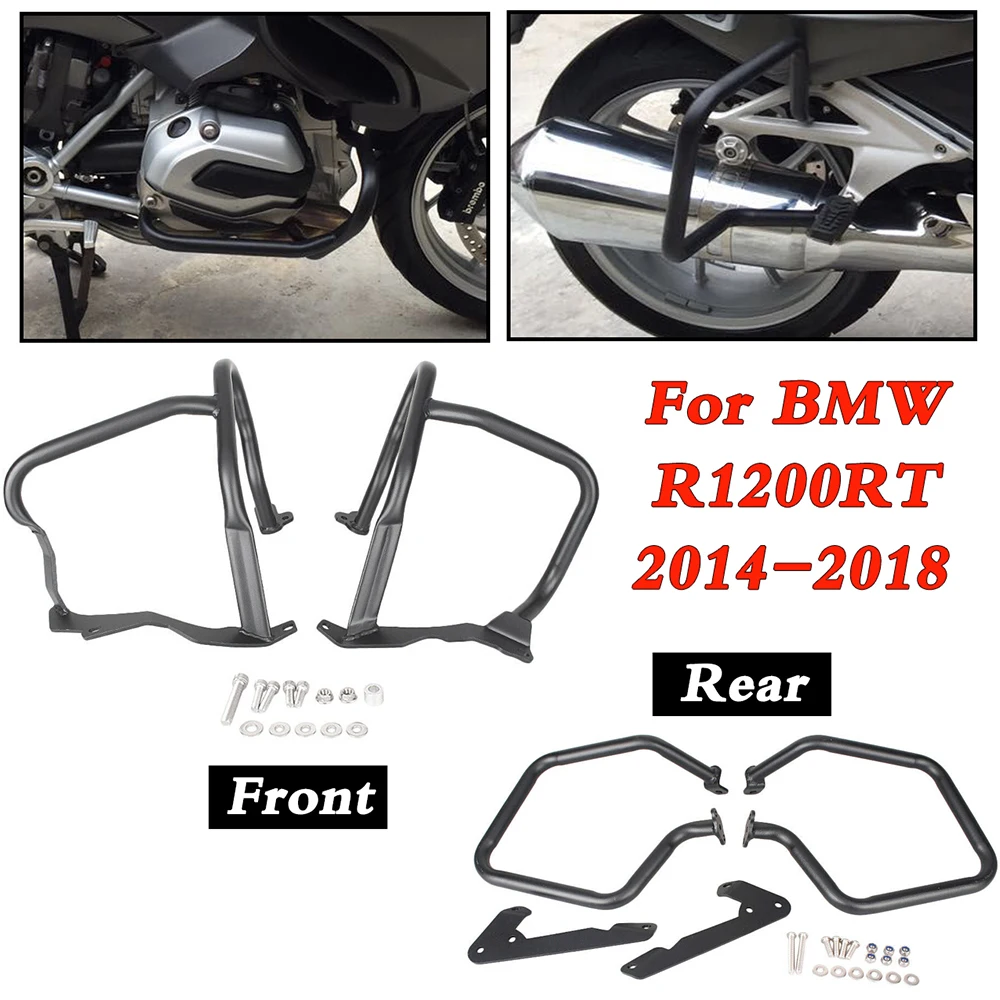오토바이 전방 및 후방 엔진 가드 고속도로 크래시 바 범퍼 프레임 보호, BMW R1200RT R1200 RT R 1200 RT ...