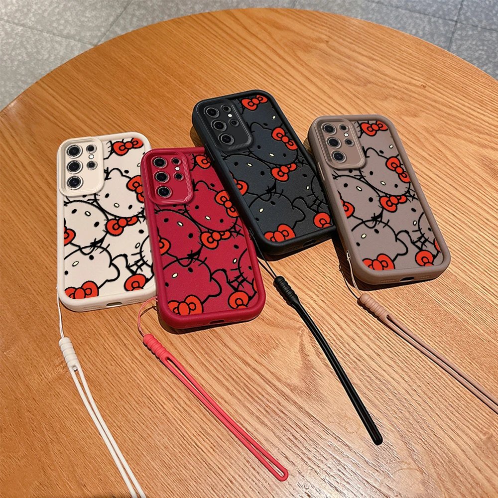 Black-Line-Art-Hello-Kitty-Phone-Case-for-Huawei-P20-P30-P40-P50-Mate ...