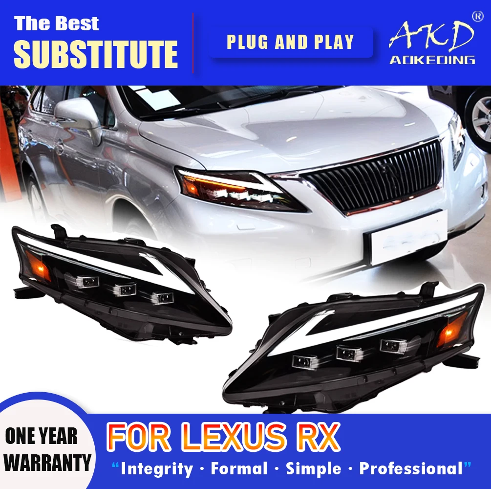AKD-Head-Lamp-for-Lexus-RX-LED-Headlight-2009-2012-Headlights-RX350 ...