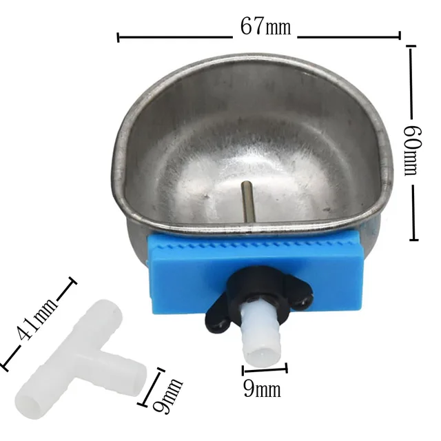 1 Set Stainless Steel Rabbit Water Bowl Farm Rabbit Automatic Drinker ...