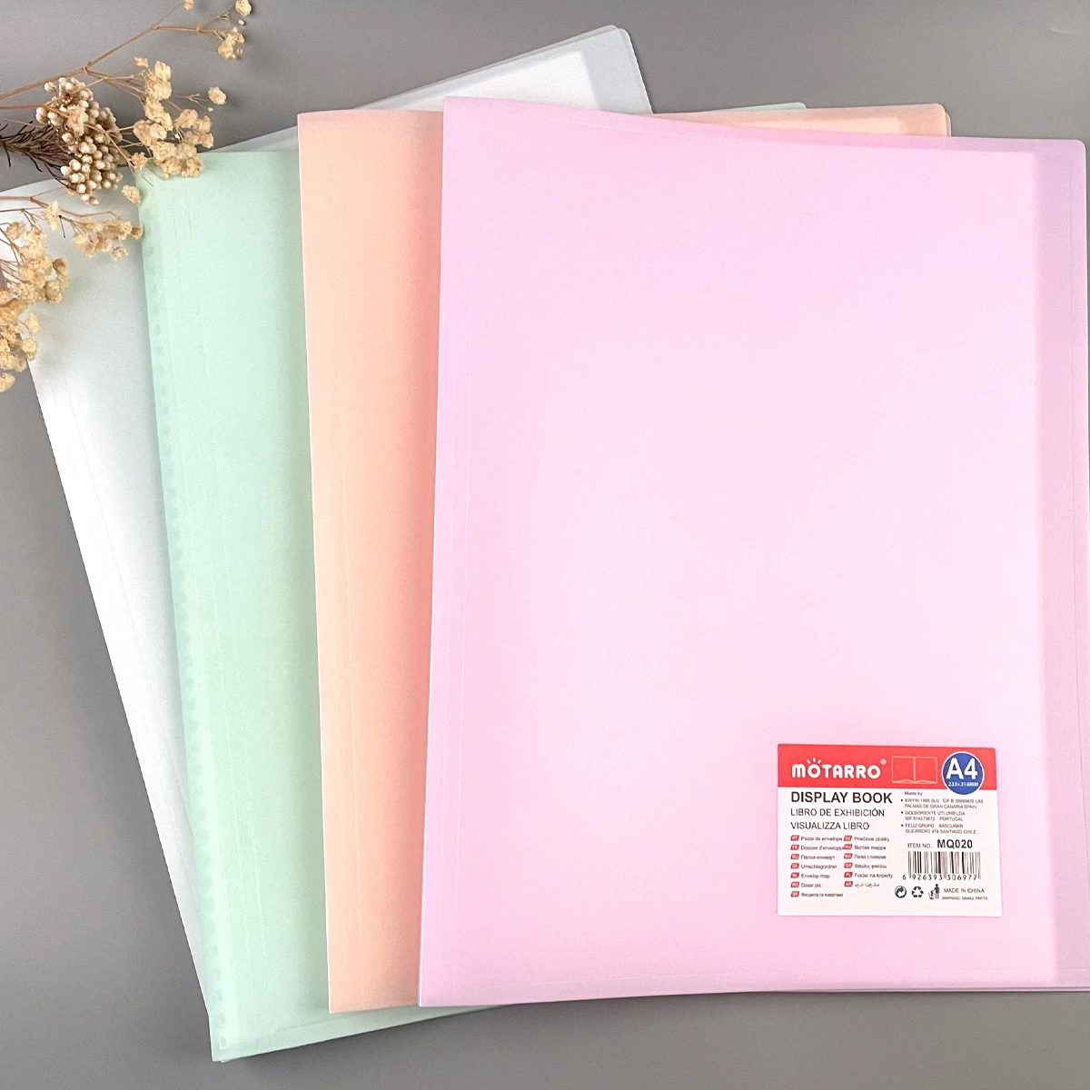 A4 Color Transparent Folder Documents Loose-leaf Notes Book Student ...