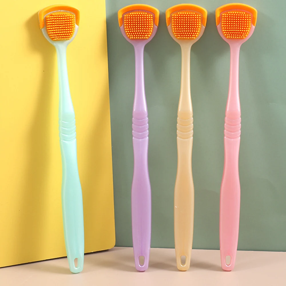 Raspador-de-lengua-de-silicona-suave-cepillos-de-limpieza-bucal-cepillo ...