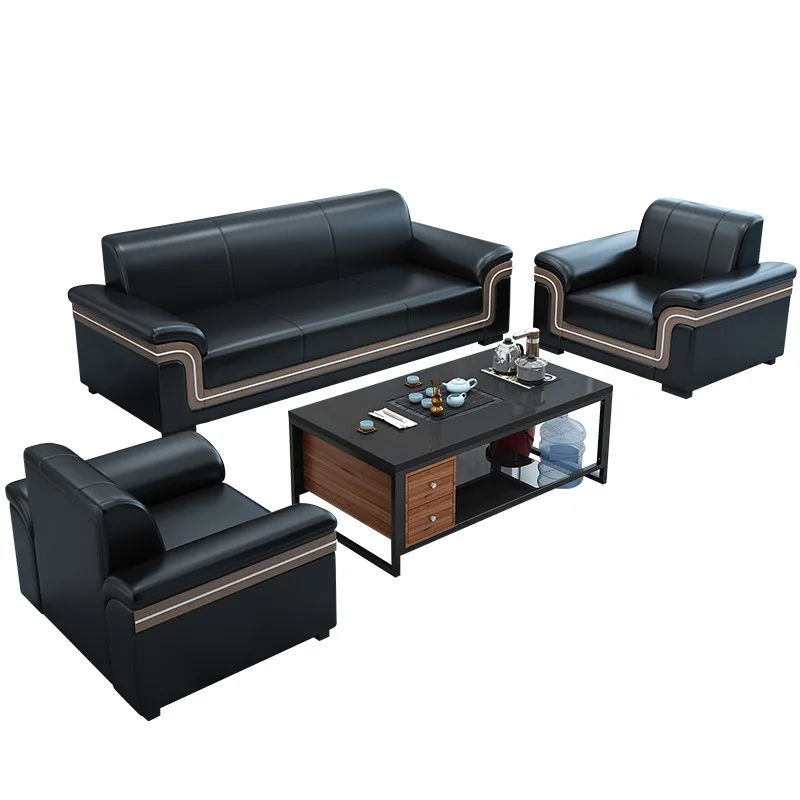 2023 Hot sale Modern Luxury Boss Office Sofa Sets Using Wooden Leather ...