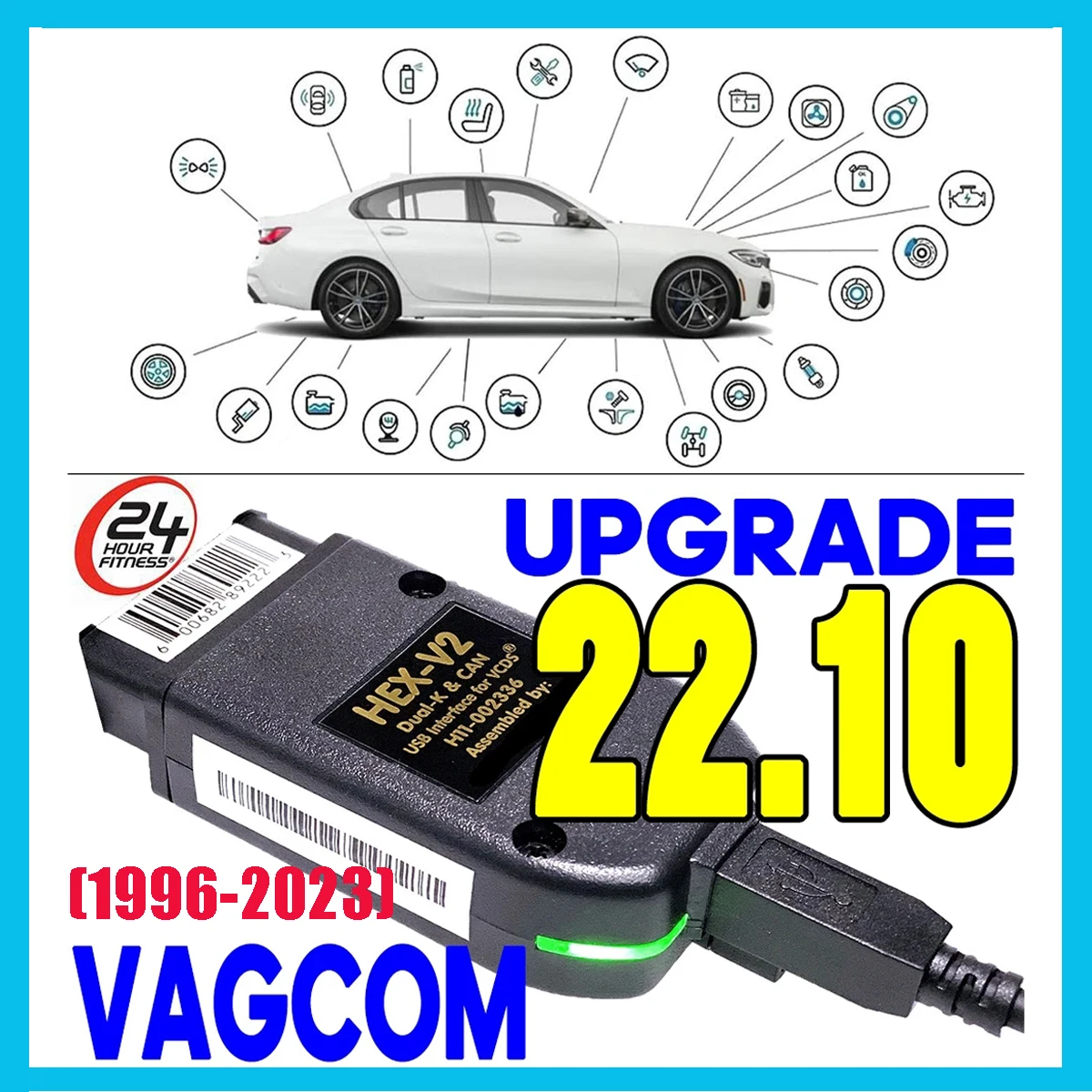 2023-Latest-Unlimited-VINs-HEX-V2-Online-Update-OBD2-VAGCOM-23-3-0-VAG ...