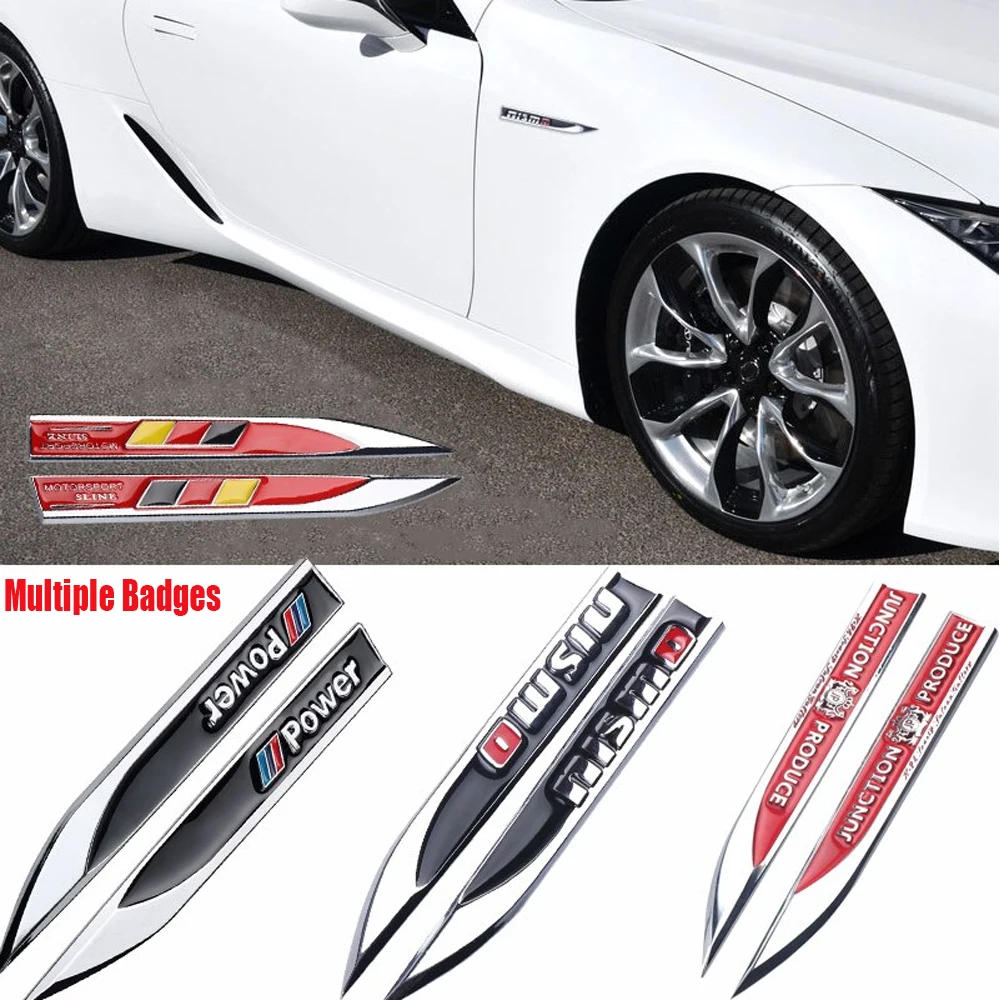 Parachoques trasero de Metal 3D para coche, emblema de ala, pegatinas ...