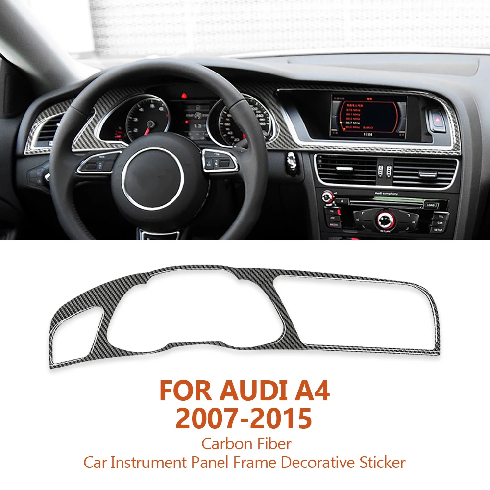 For-Audi-A4-A5-A4L-B8-2007-2015-Hand-made-Carbon-Fiber-Car-Instrument ...