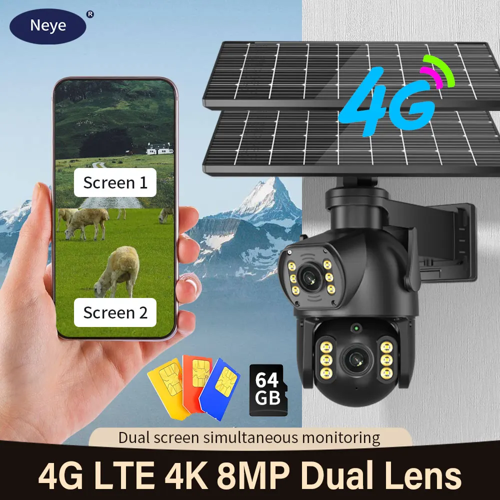 8MP-4K-4G-Solar-Camera-Outdoor-Dual-Lens-Dual-Screen-Camera-PIR-Human ...